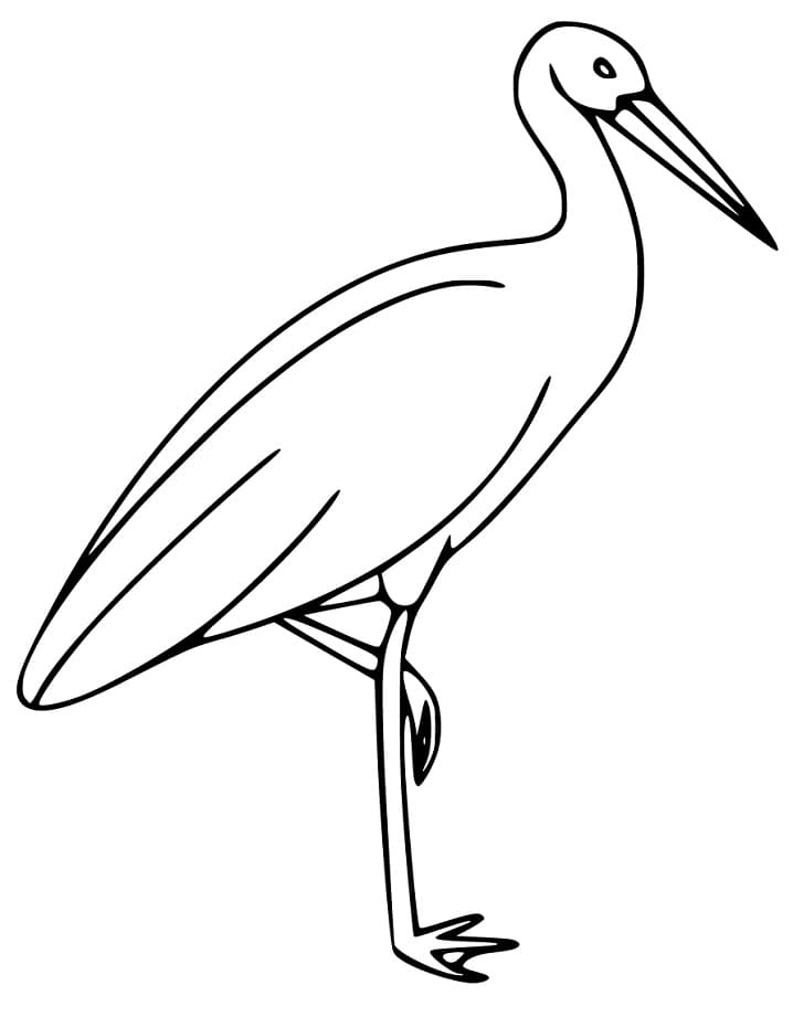 Stork Outline - Coloring Pages Stork Outline - Coloring Pages