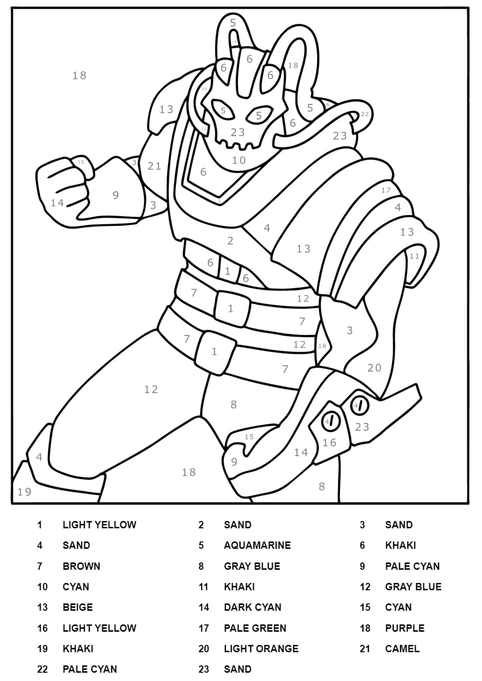 Rainbow-Smash Fortnite Color By Number - Coloring Pages Rainbow-Smash Fortnite Color By Number - Coloring Pages
