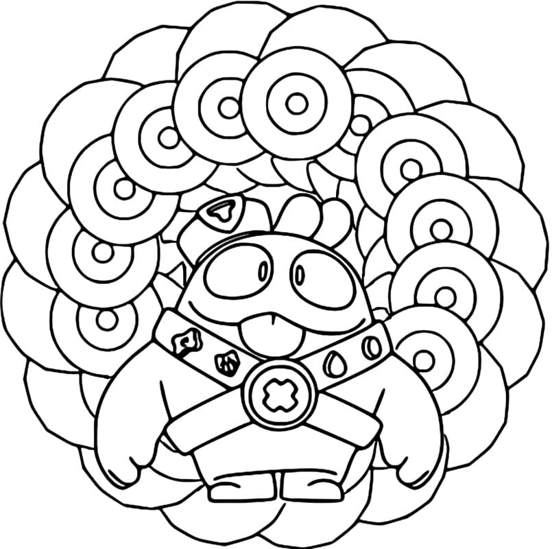 Squeak Brawl Stars Printable Coloring Pages