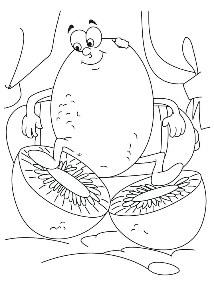 Dibujos de Kiwi para colorear e imprimir– ColoringOnly.Com