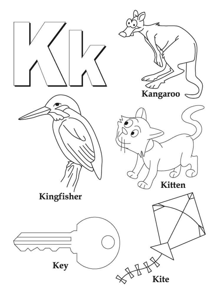 Alfabeto Imprimible K Para Colorear Imprimir E Dibujar ColoringOnly Com