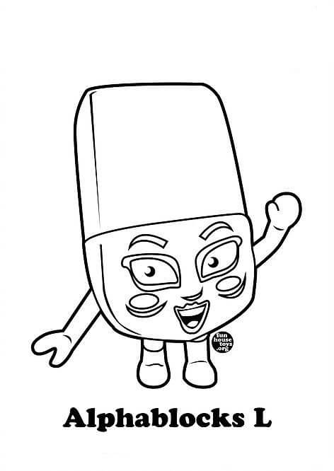 Alphablocks L Diversión para colorear, imprimir e dibujar –ColoringOnly.Com