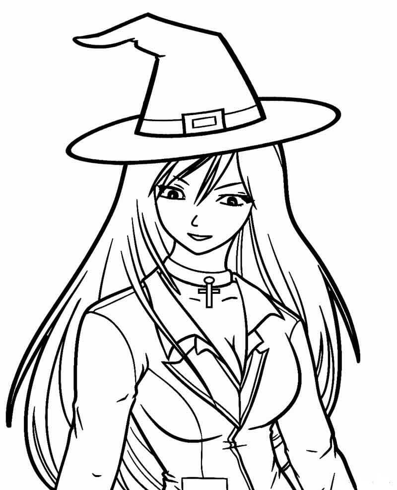 Dibujos de Bruja para colorear e imprimir– ColoringOnly.Com