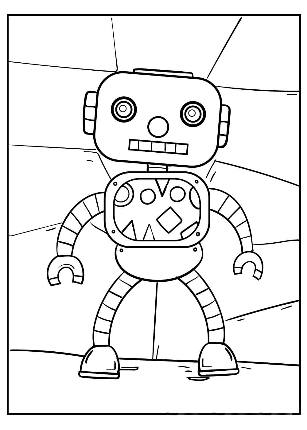 Chico Robot Monstruo Para Colorear Imprimir E Dibujar ColoringOnly Com Chico Robot Monstruo Para Colorear Imprimir E Dibujar ColoringOnly Com