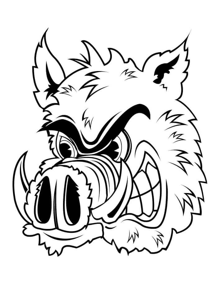 Dibujos de Jabalí para colorear e imprimir– ColoringOnly.Com