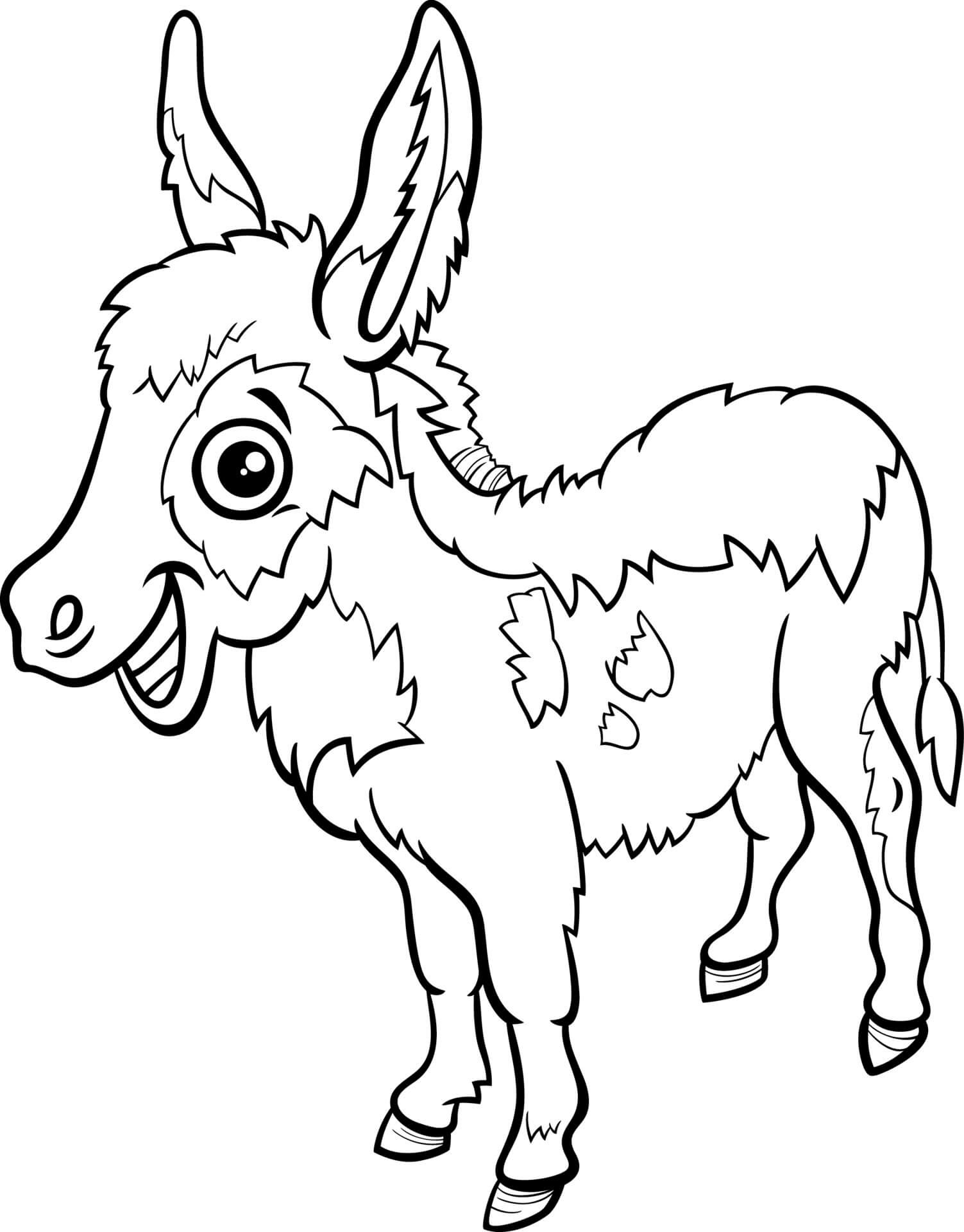 Dibujos de Burro para colorear e imprimir– ColoringOnly.Com