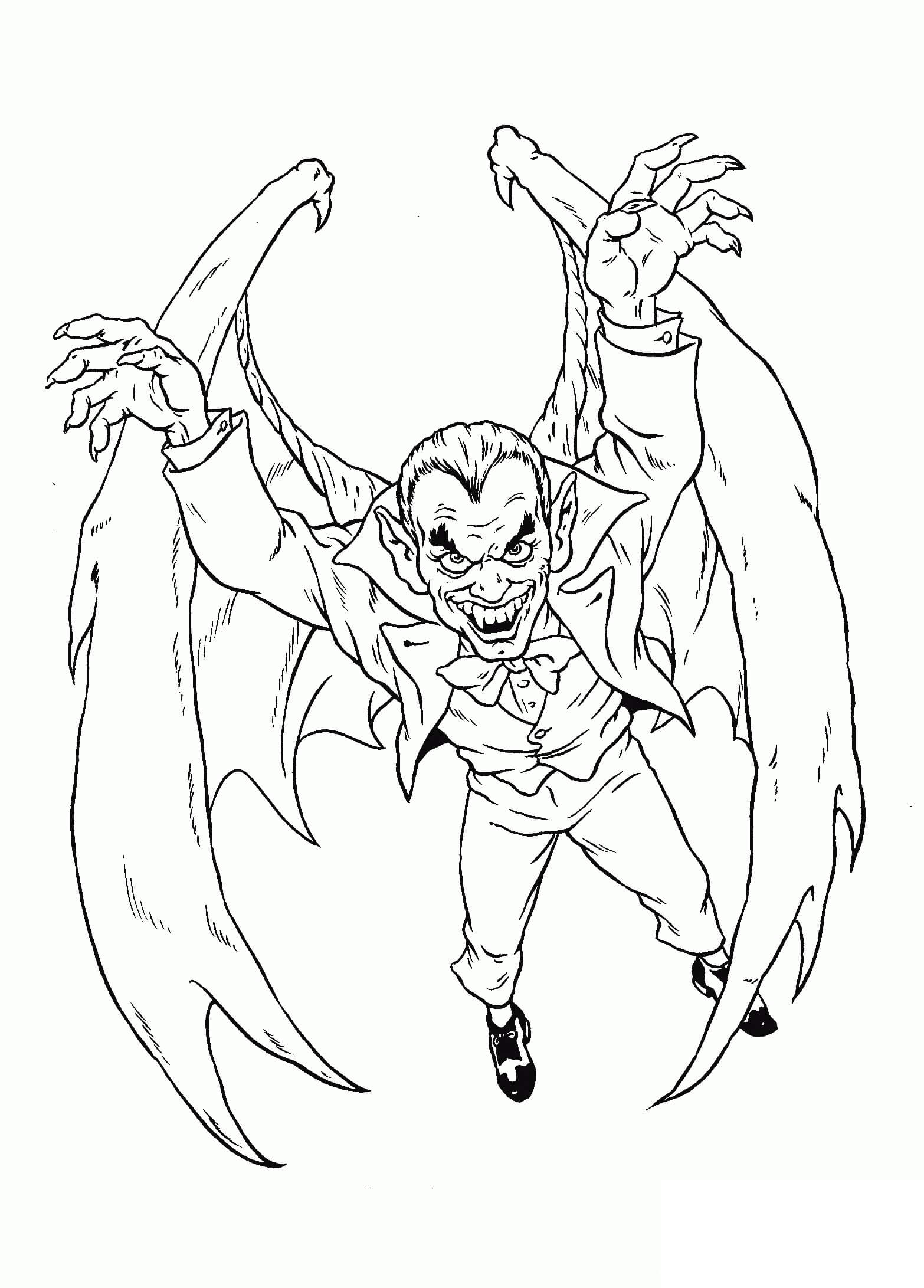 Dibujos de Drácula para colorear e imprimir– ColoringOnly.Com