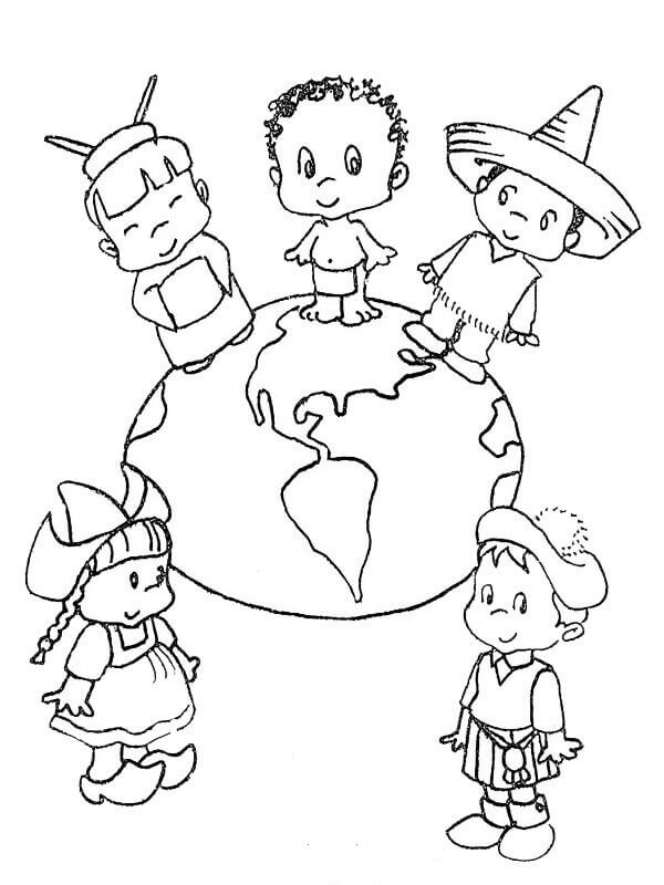 Feliz día de los Niños para colorear, imprimir e dibujar –ColoringOnly.Com