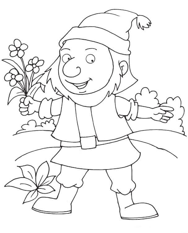 Enano Tímido para colorear, imprimir e dibujar –ColoringOnly.Com