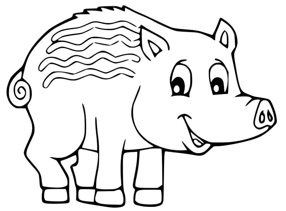 Dibujos de Jabalí para colorear e imprimir– ColoringOnly.Com