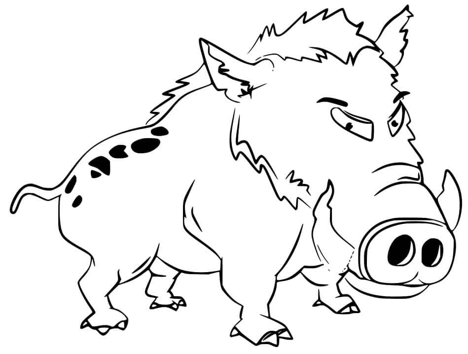 Dibujos de Jabalí para colorear e imprimir– ColoringOnly.Com