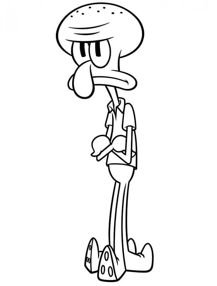 Dibujos de Calamardo Tentáculos para colorear e imprimir– ColoringOnly.Com