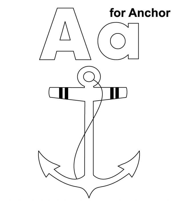 Dibujos de Ancla para colorear e imprimir– ColoringOnly.Com