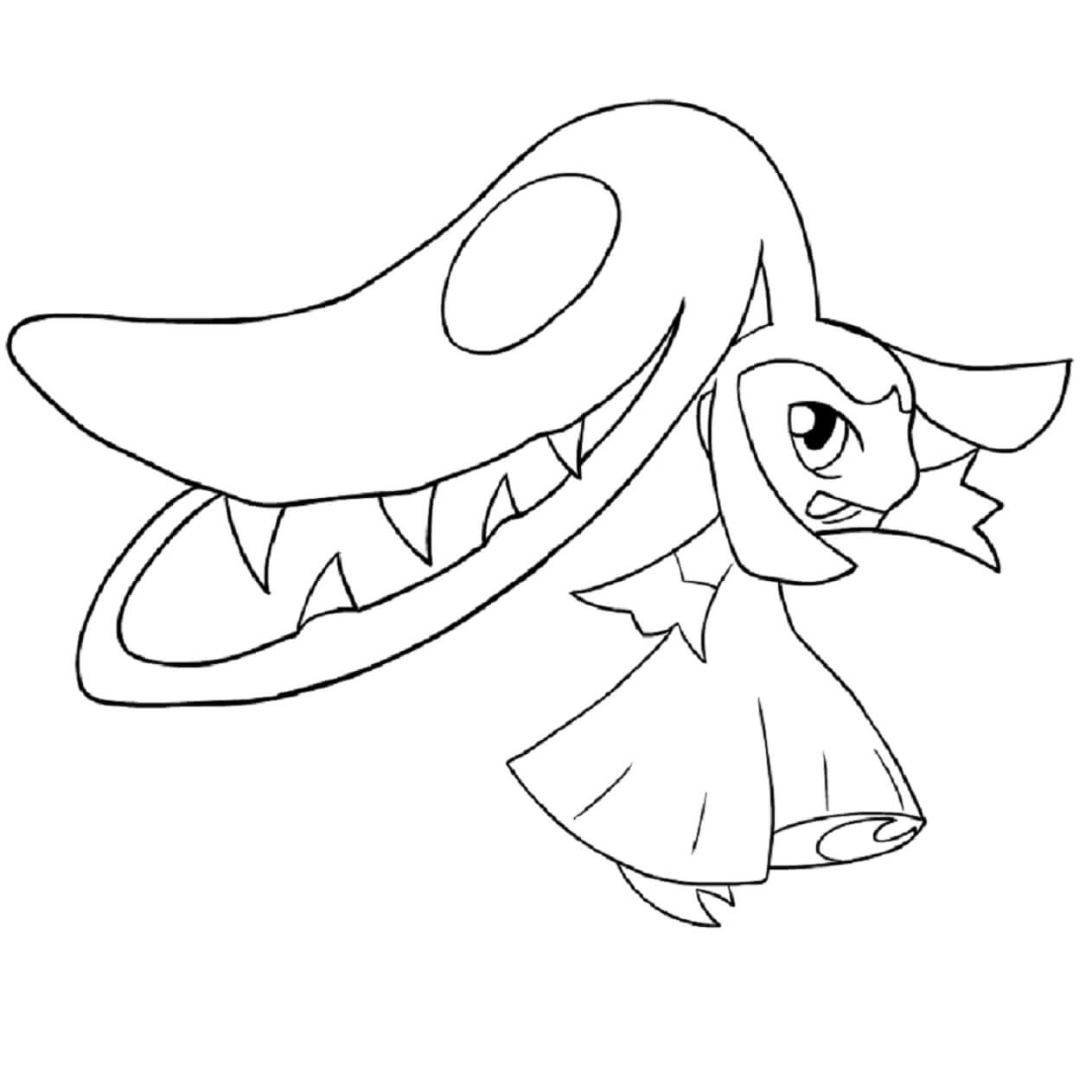 Mawile Coloring Page In Black And White Pokemon Ready For Download