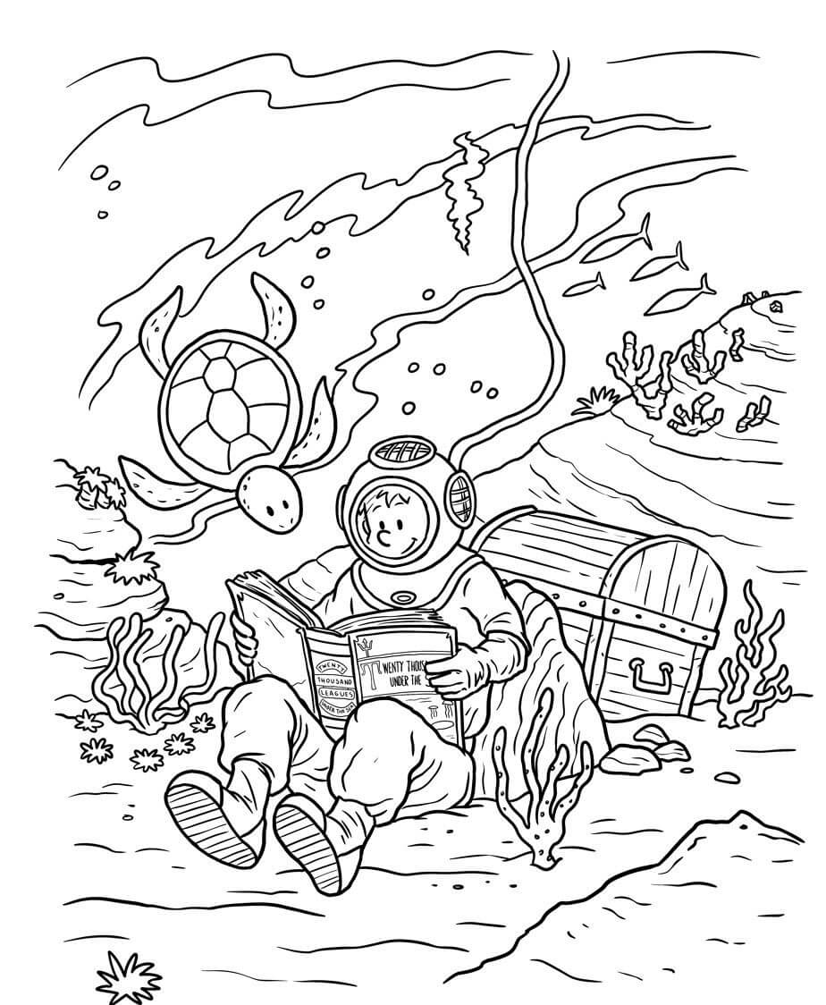 Dibujos de Buceo para colorear e imprimir– ColoringOnly.Com