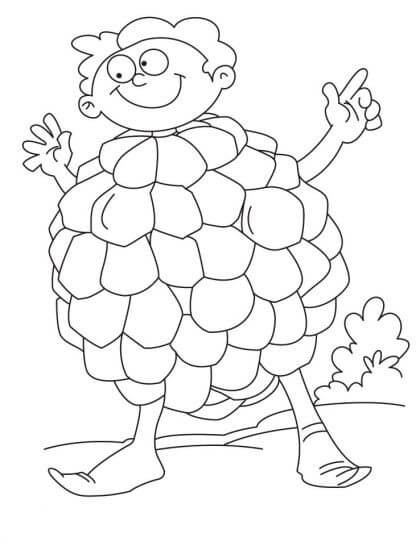 Chirimoya Básica para colorear, imprimir e dibujar –ColoringOnly.Com