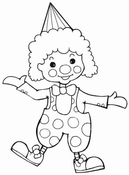 Cara De Payaso para colorear, imprimir e dibujar –ColoringOnly.Com