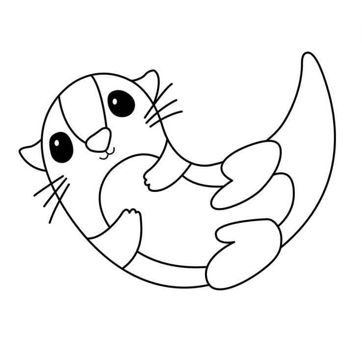 Dibujos de Nutria para colorear e imprimir– ColoringOnly.Com