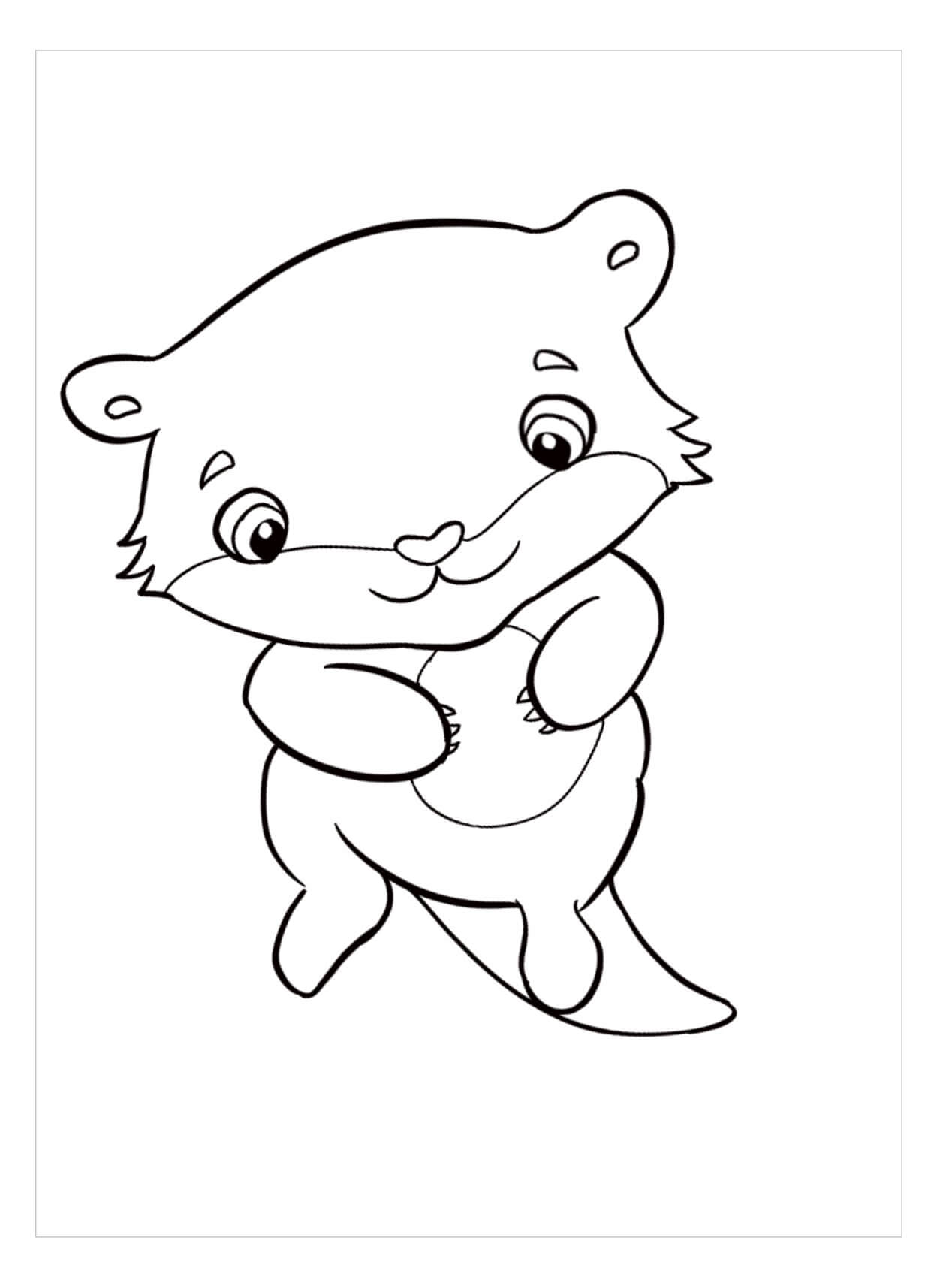 Dibujos de Nutria para colorear e imprimir– ColoringOnly.Com