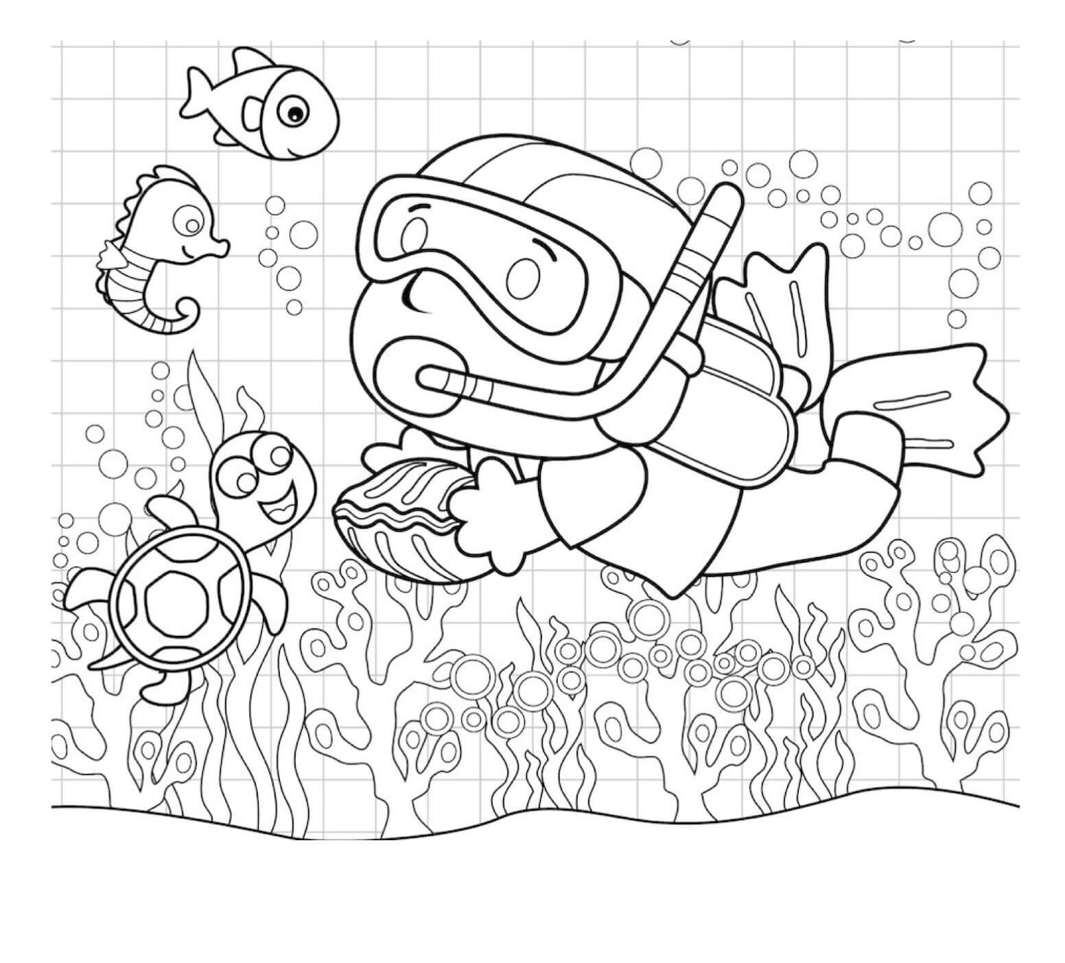 Dibujos de Buceo para colorear e imprimir– ColoringOnly.Com