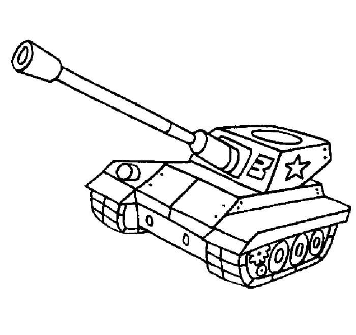 Tanque de Guerra para colorear, imprimir e dibujar –ColoringOnly.Com
