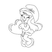 Dibujos de Pitufina para colorear e imprimir– ColoringOnly.Com