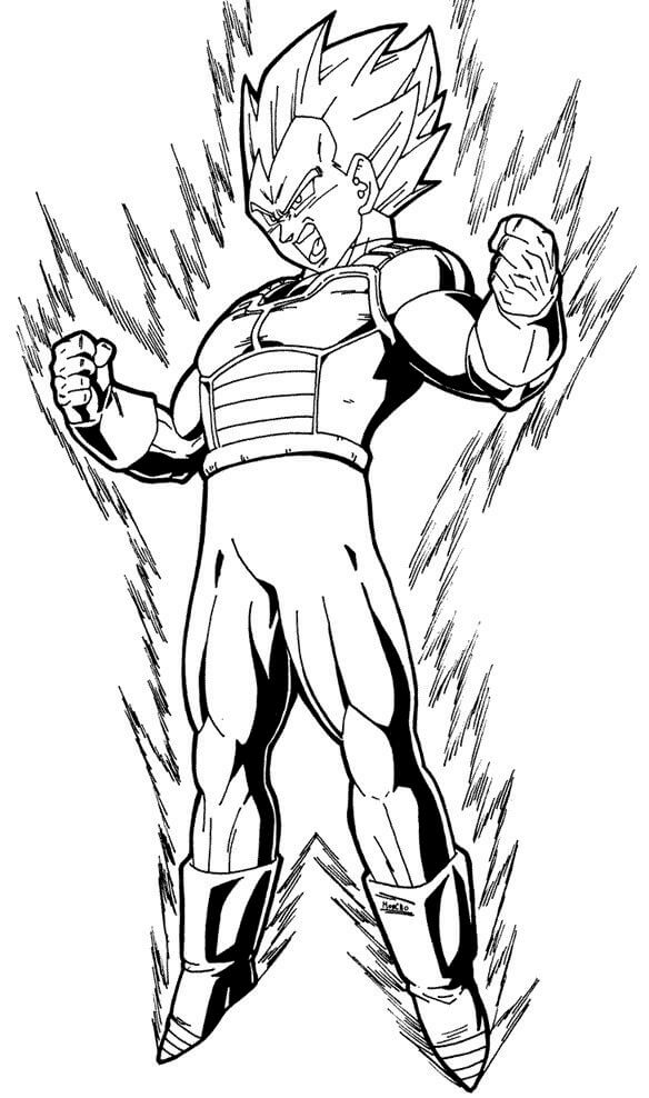 Dibujos de Vegeta para colorear e imprimir– ColoringOnly.Com