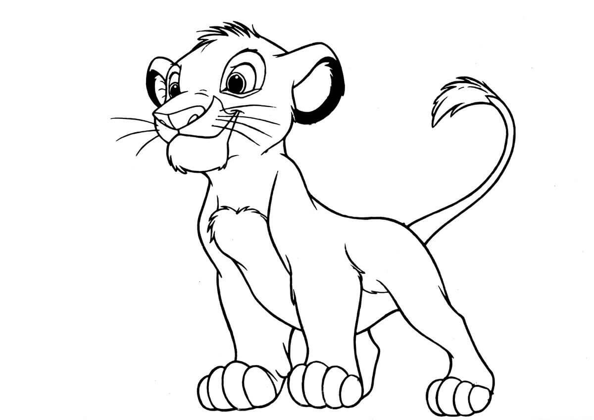 Dibujos de Simba para colorear e imprimir– ColoringOnly.Com