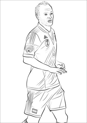 Andrés Iniesta Corriendo para colorear, imprimir e dibujar ...