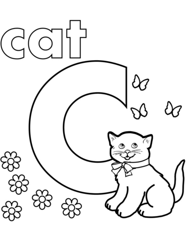 C Es Para Gato para colorear, imprimir e dibujar –ColoringOnly.Com