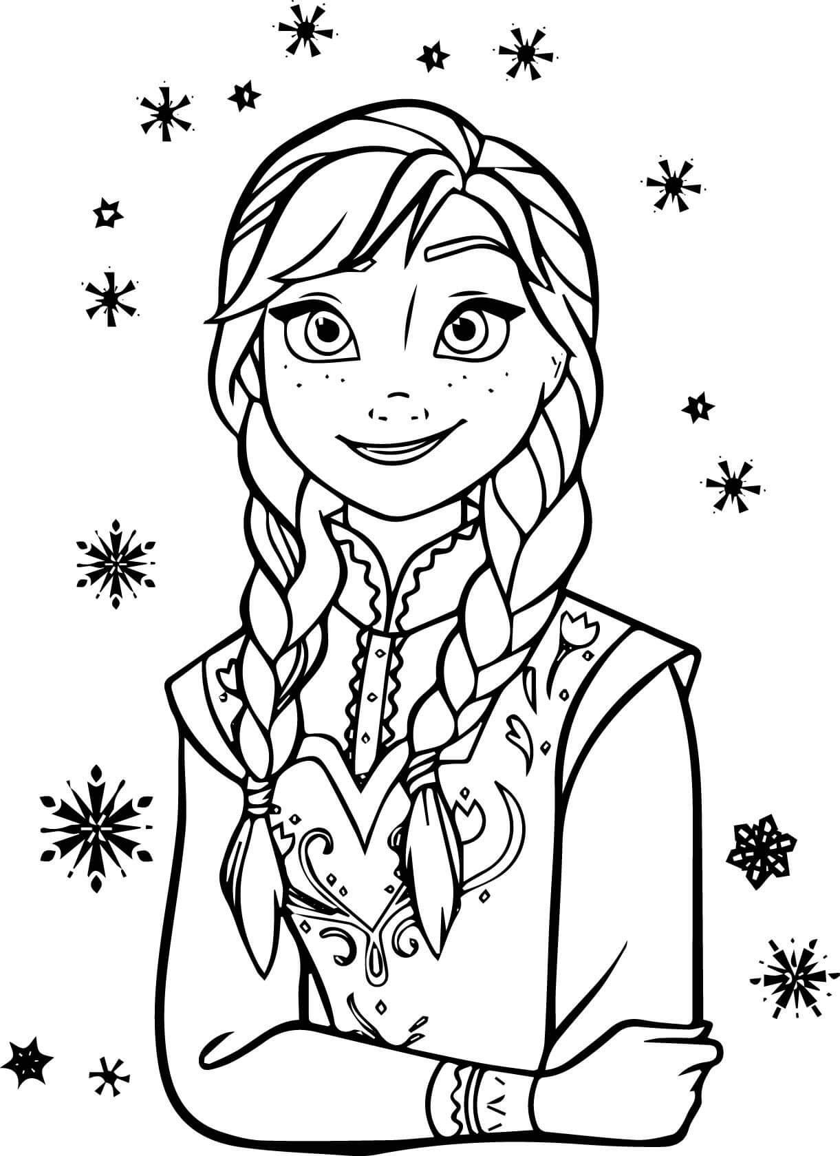 Dibujos de Anna para colorear e imprimir– ColoringOnly.Com