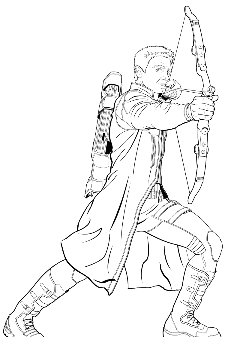 Clint Barton para colorear, imprimir e dibujar –ColoringOnly.Com