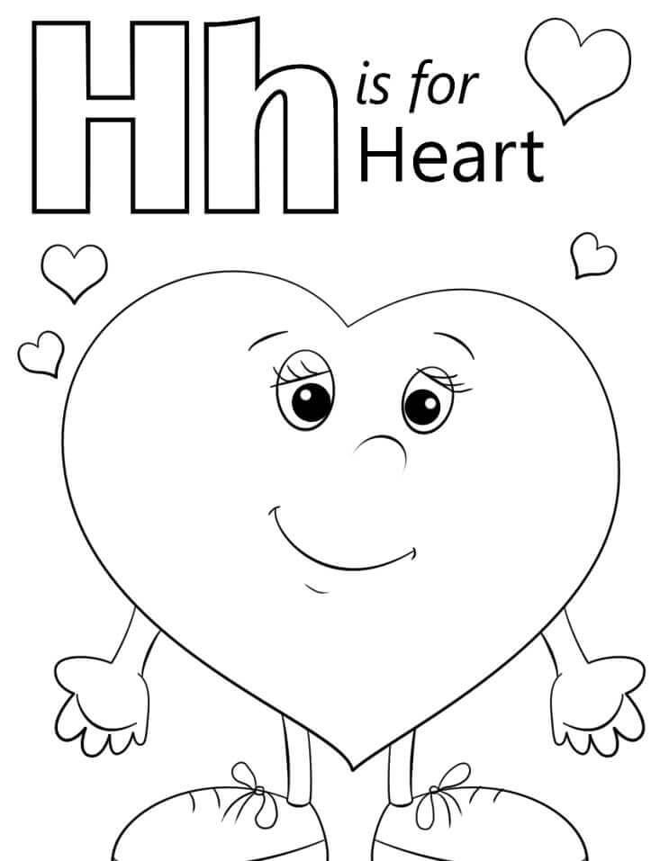 Coraz n Letra H Para Colorear Imprimir E Dibujar ColoringOnly Com Coraz n Letra H Para Colorear Imprimir E Dibujar ColoringOnly Com