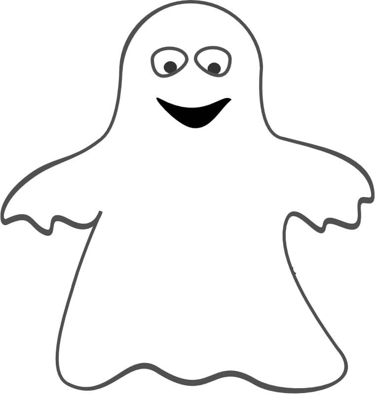 Fantasma Divertido Para Colorear Imprimir E Dibujar Coloringonly Com