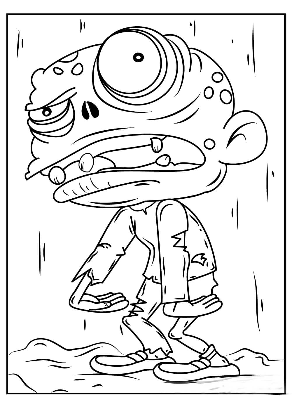Dibujos de Zombi para colorear e imprimir– ColoringOnly.Com