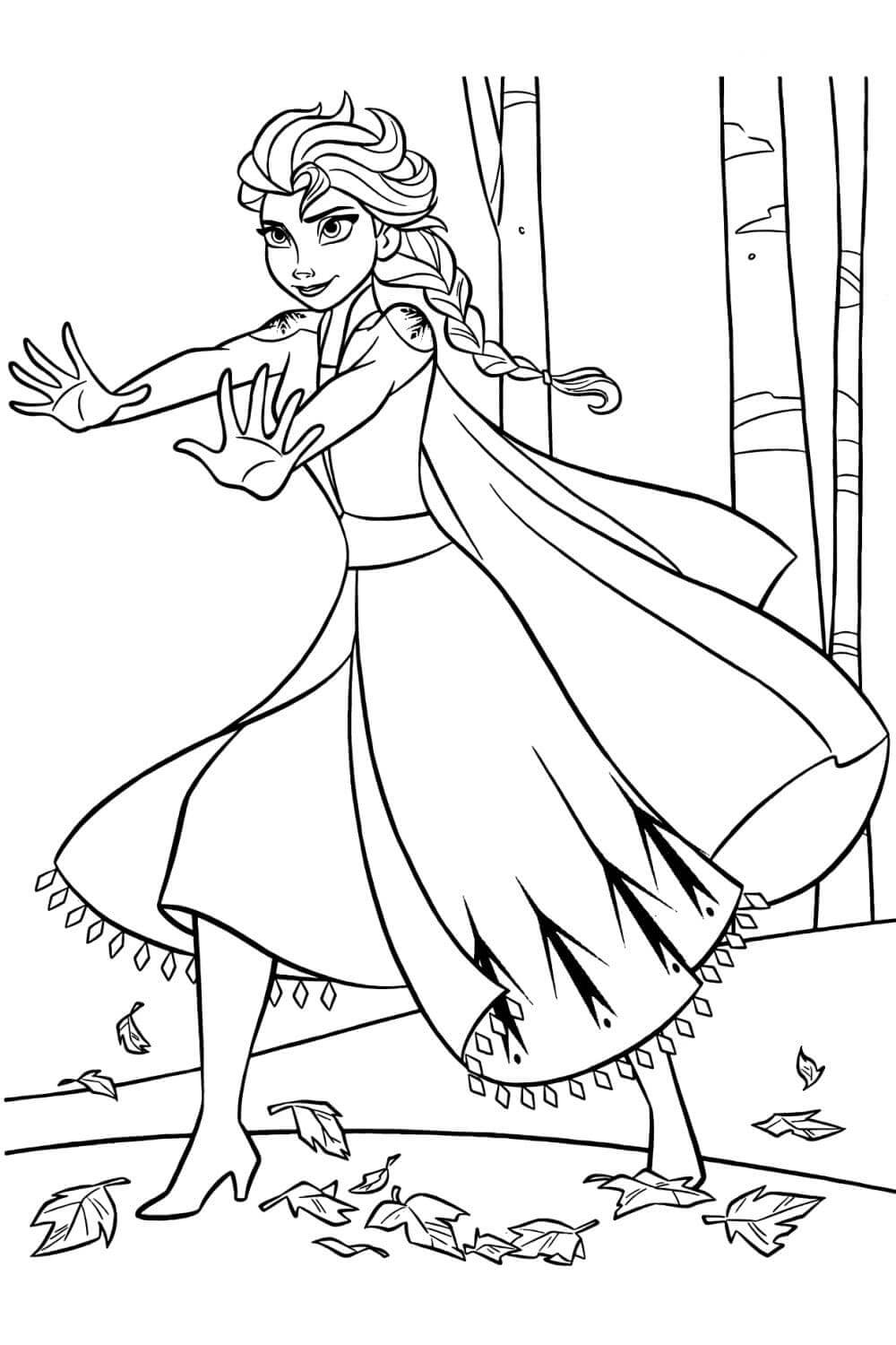Dibujos de Elsa para colorear e imprimir– ColoringOnly.Com