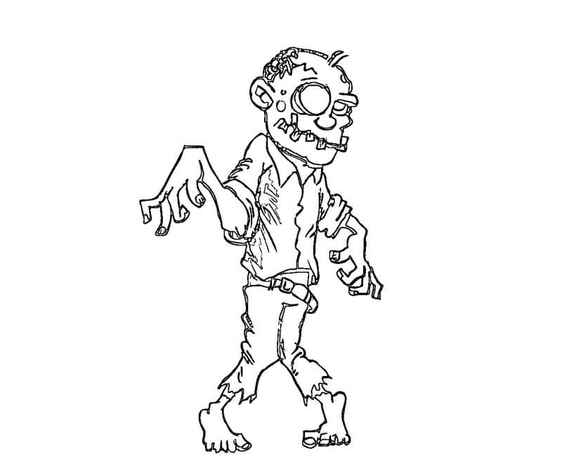 Dibujos de Zombi para colorear e imprimir– ColoringOnly.Com