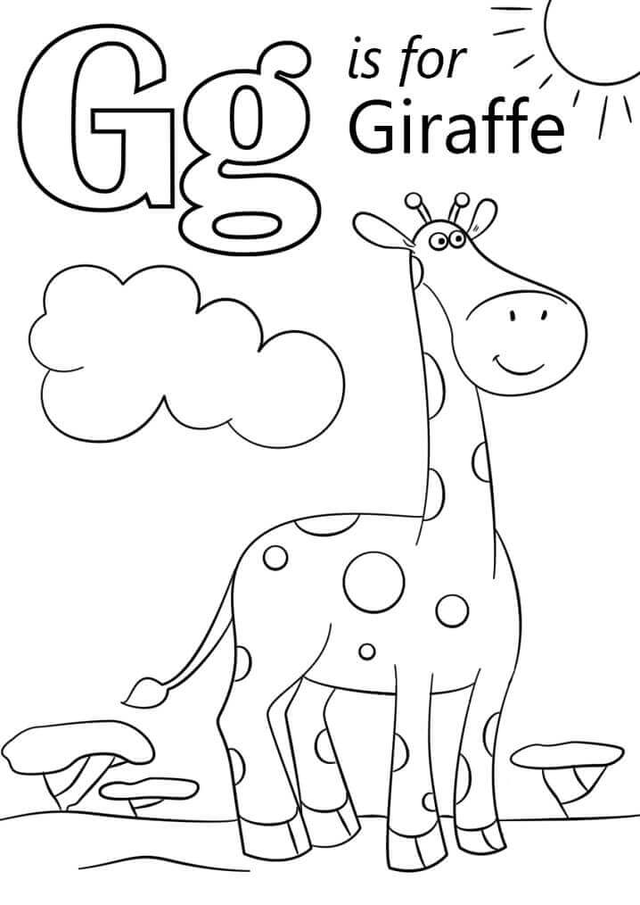 Letra g para colorear, imprimir e dibujar –ColoringOnly.Com