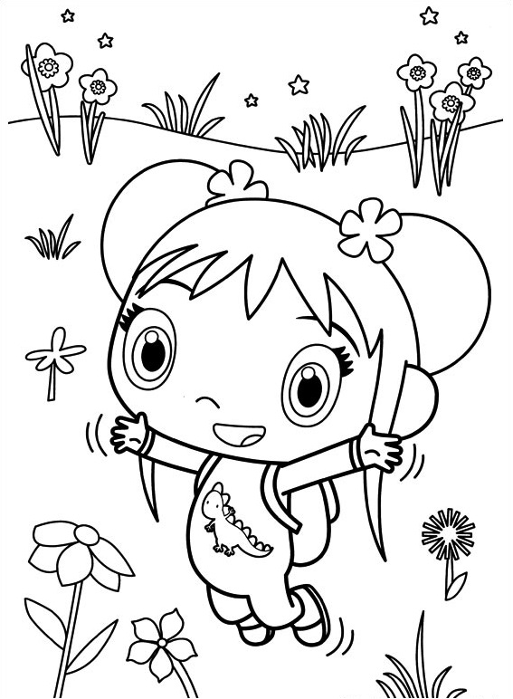 Kai LAN Saltando para colorear, imprimir e dibujar –ColoringOnly.Com