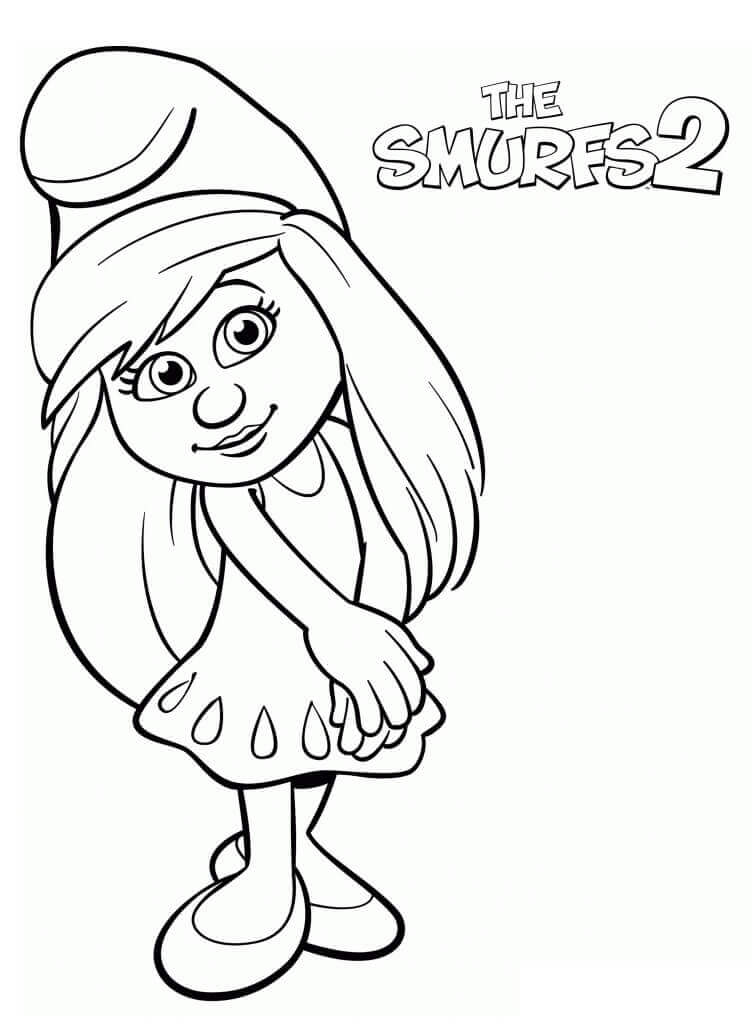 Pitufina Pitufos Imprimir Dibujosparacolorear Sketch Coloring Page