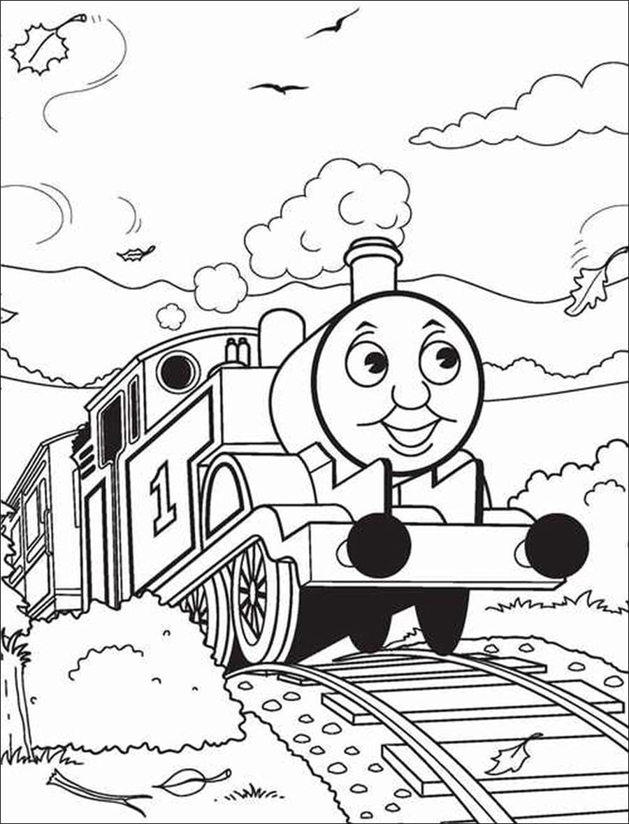 Lindo Tren para colorear, imprimir e dibujar –ColoringOnly.Com