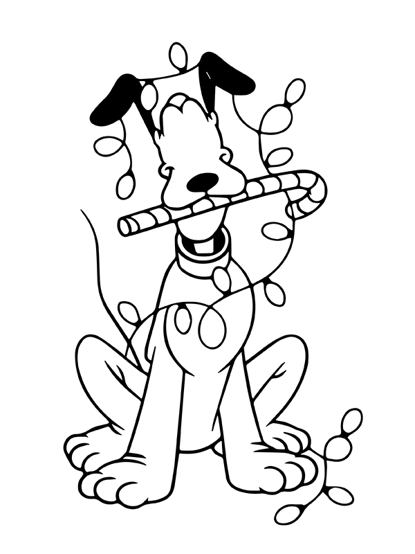 Dibujos Para Colorear De Pluto En Navidad