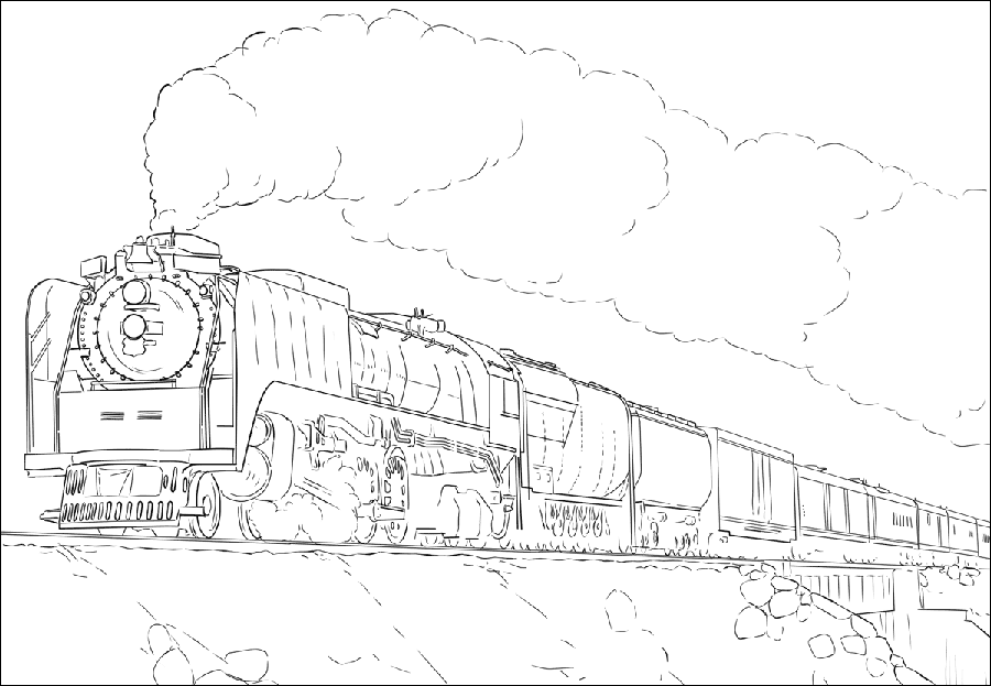 Dibujos de Tren para colorear e imprimir– ColoringOnly.Com