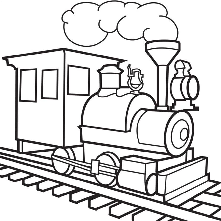 Tren De Dibujos Animados para colorear, imprimir e dibujar ...