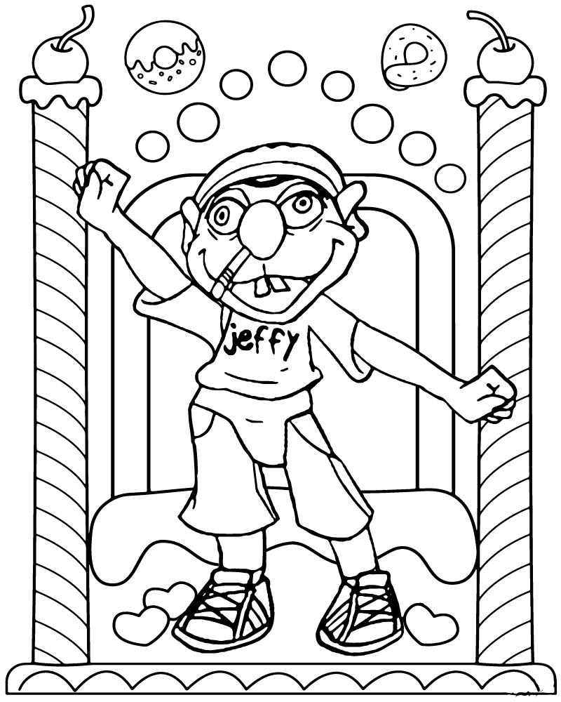 Jeffy de SuperMarioLogan coloring page