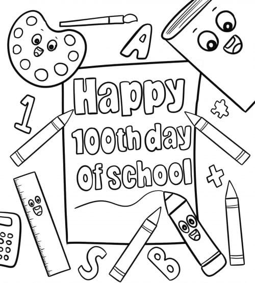100th Day Of School 2022 Coloring Pages 100th Day Of School 2022 Coloring Pages