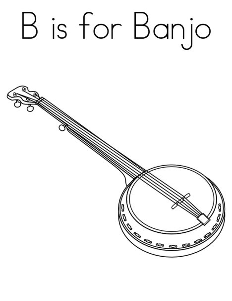 Banjo Coloring Page