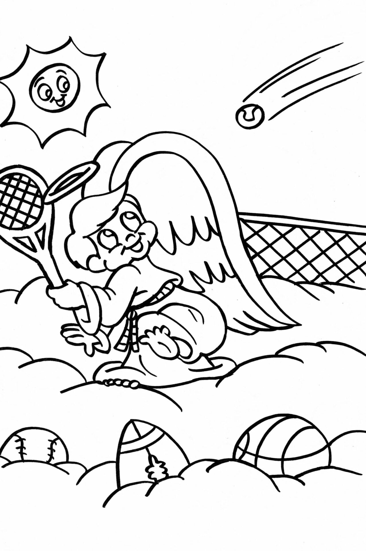 Tennis Coloring Page