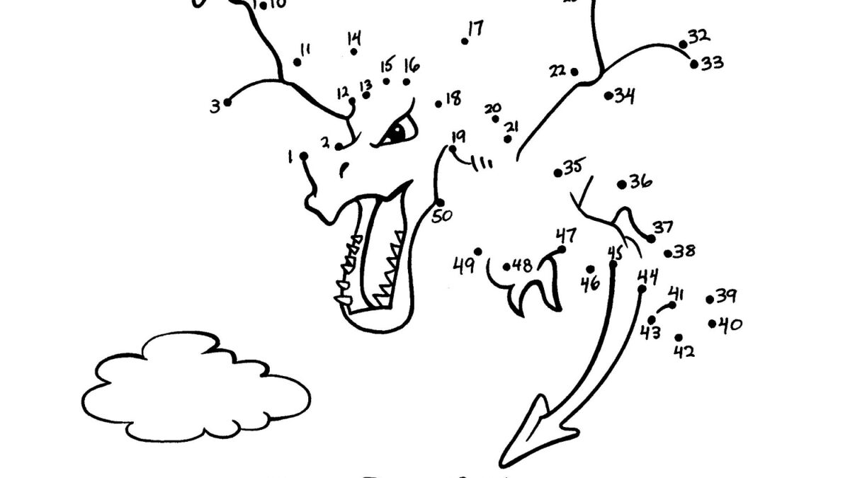 Dragon Extreme Dot To Dot Printables