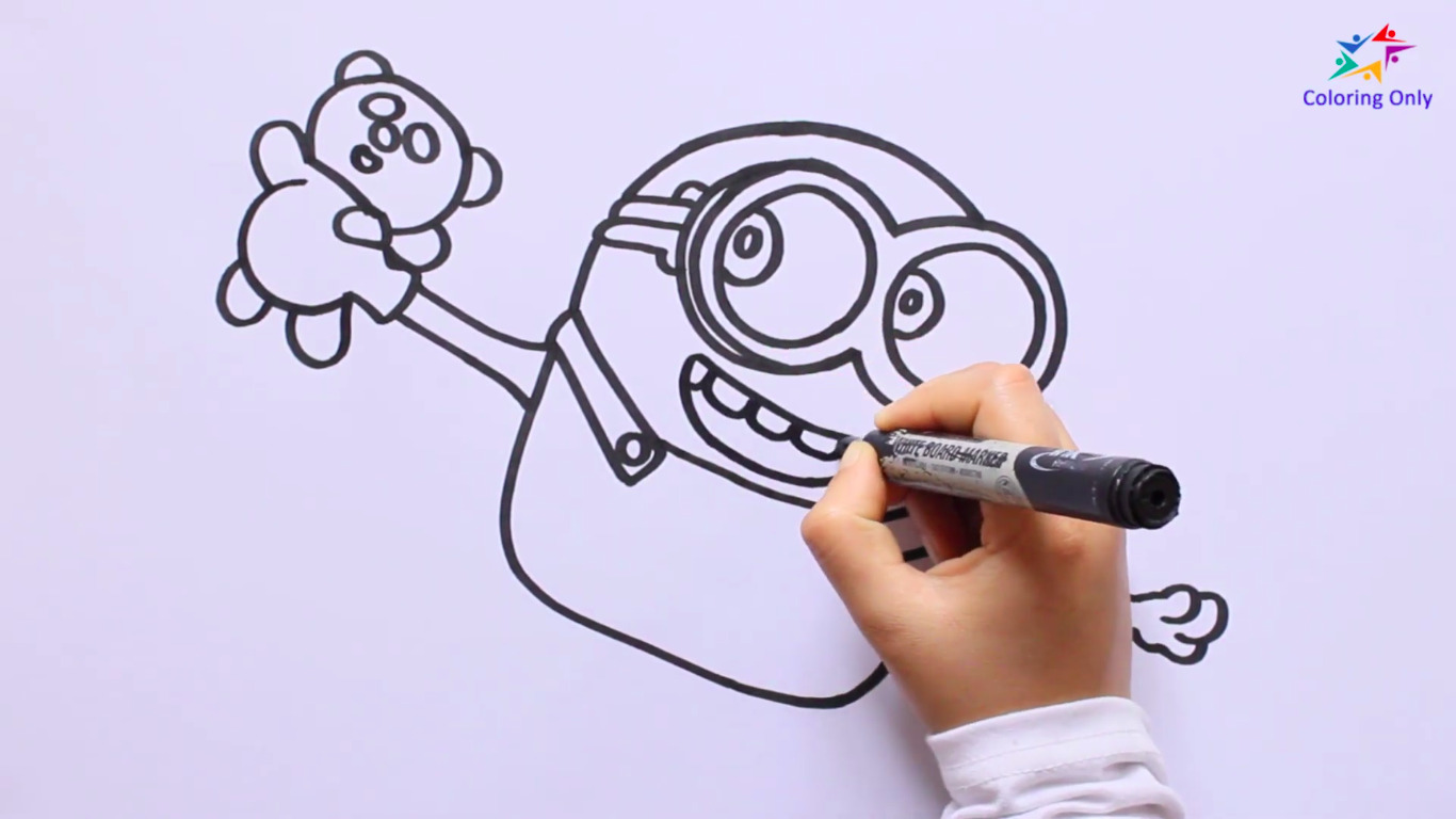Minion Bob'S Teddy Bear Drawing | Free Printable Coloring Pages | ภาพ ...